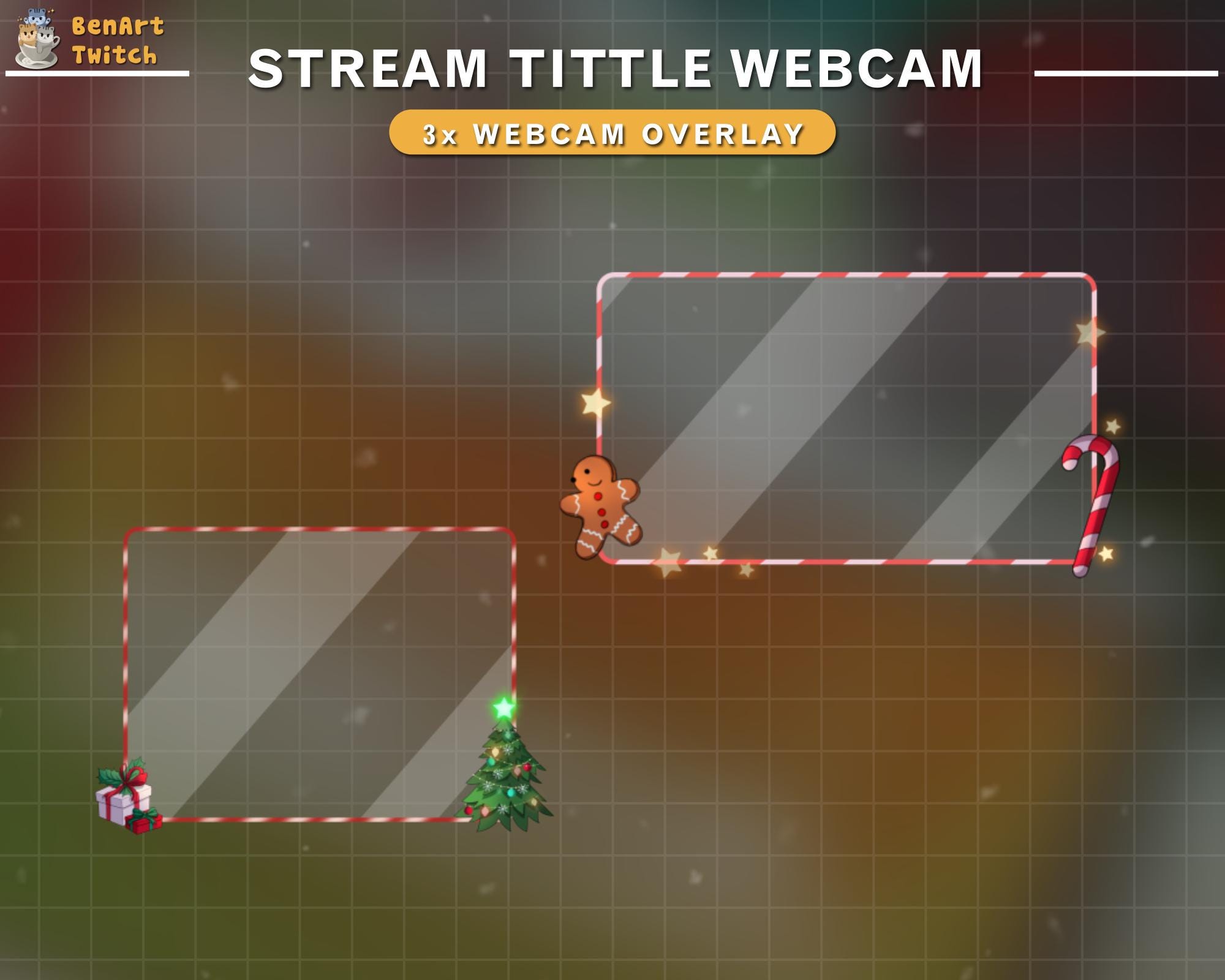 3x Animated Webcam Overlay for Christmas, Winter Twitch Overlay... - Etsy