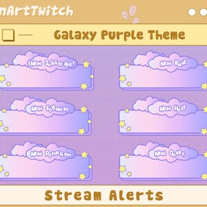 Animated Galaxy Stream Alerts, Sky Twitch Alerts for Streamer - Etsy