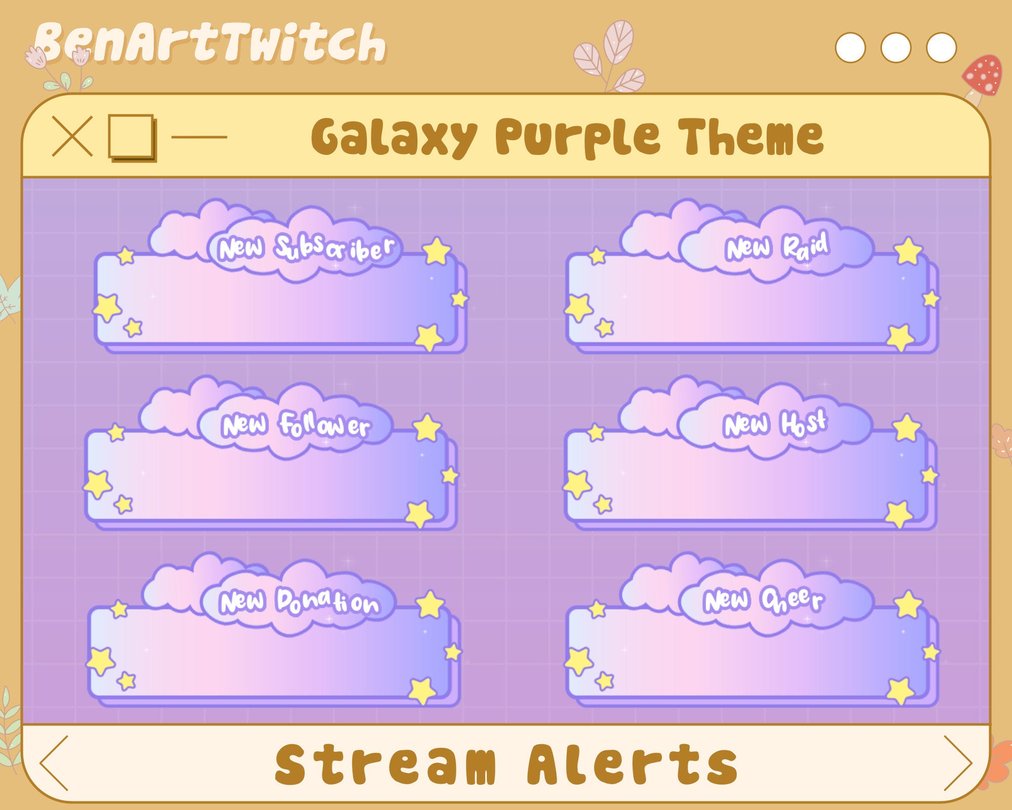 Animated Galaxy Stream Alerts, Sky Twitch Alerts for Streamer - Etsy