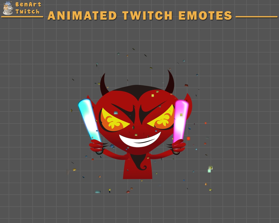 Emote animado de Twitch Red Devil animando Emotes de Twitch - Etsy México