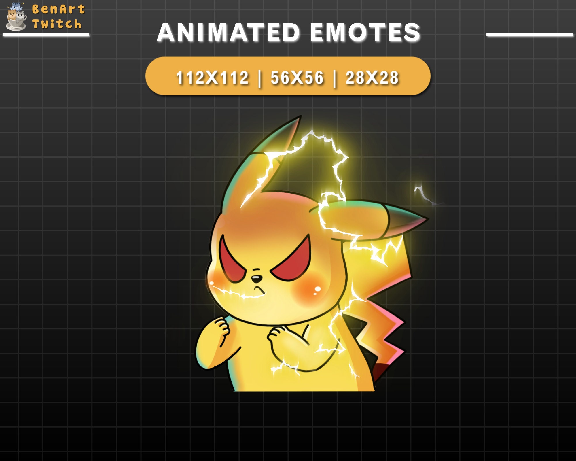 Animated Twitch Emote Angry Pikachu, Cute Pokemon Twitch Emotes, Cute ...