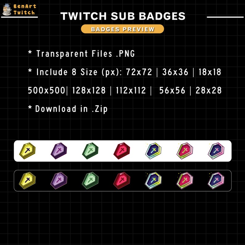 Coffin Twitch Sub Bit Badges, Coffin Twitch Badges Ready to Use for ...