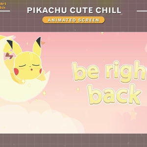 Animated Pikachu Twitch Overlay, Cute Pokemon Stream Overlay, Kawaii ...