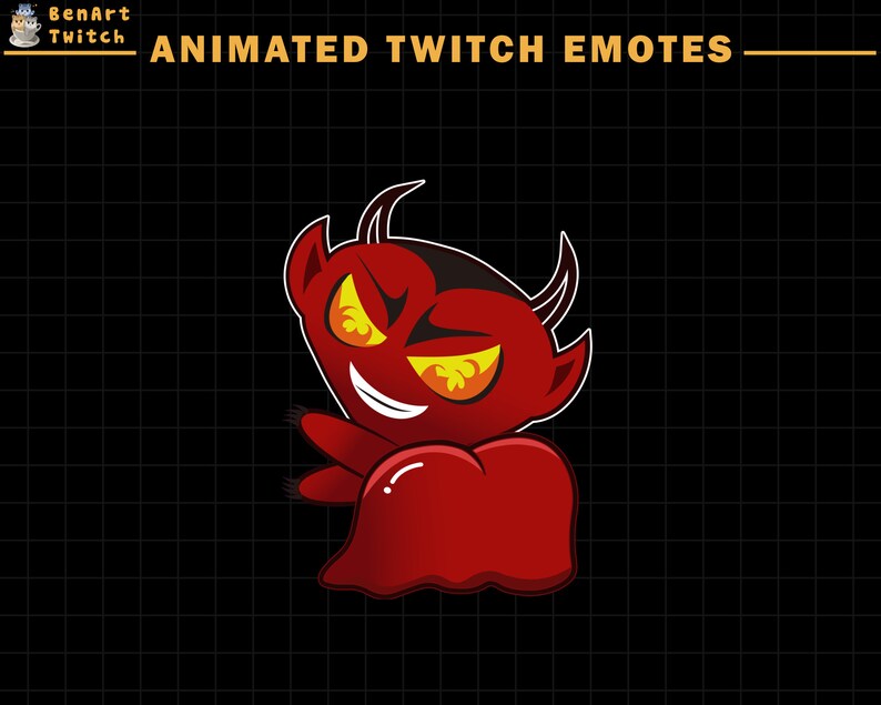 Animated Twitch Emote Cute Red Devil Dancing, Halloween Twitch Emotes ...