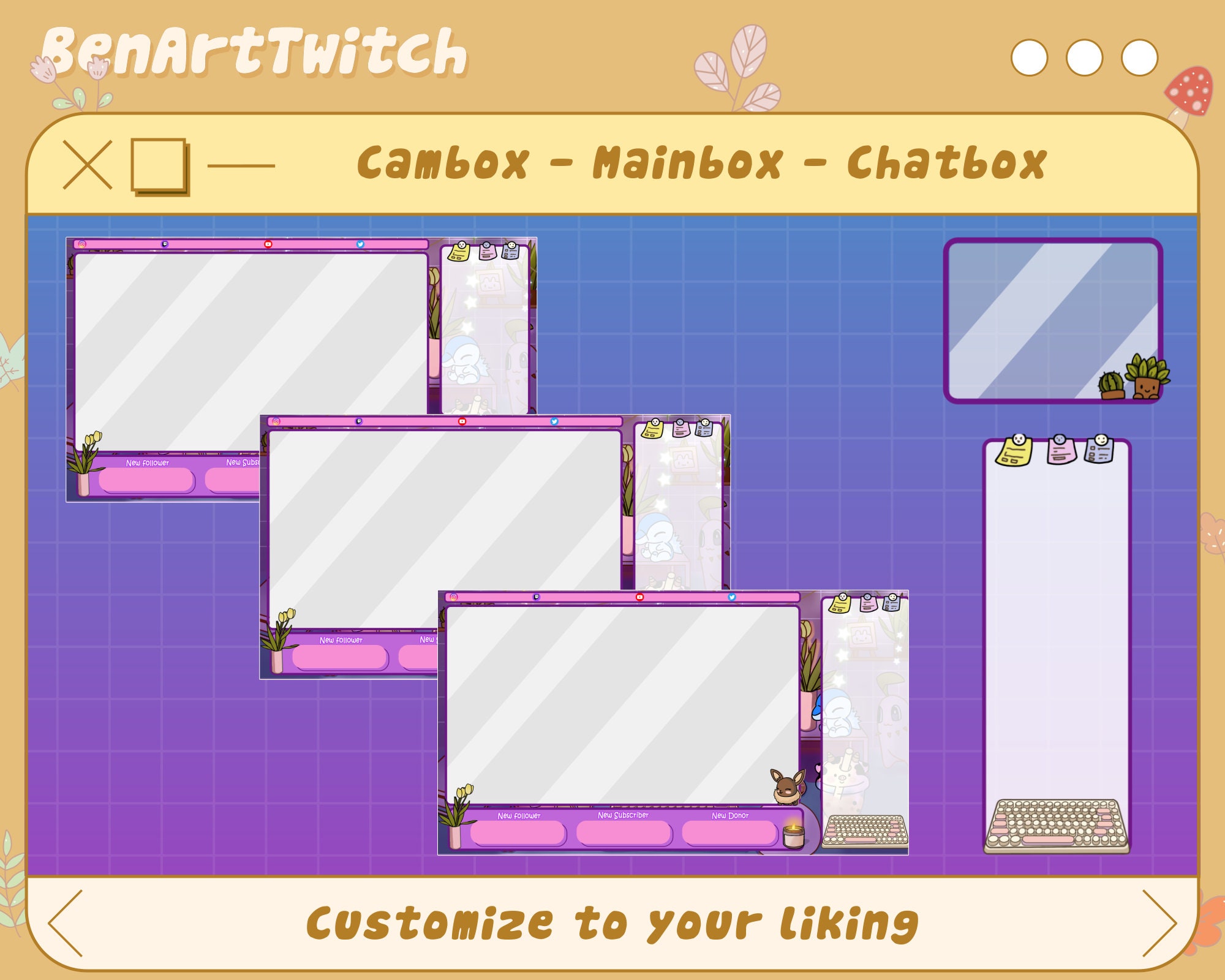 Animated Stream Bundle Cozy Lo-fi Desk, Animated Stream Package ...