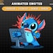 Animated Twitch Emote Stitch Smash Computer, Stitch Twitch Emotes, Cute ...