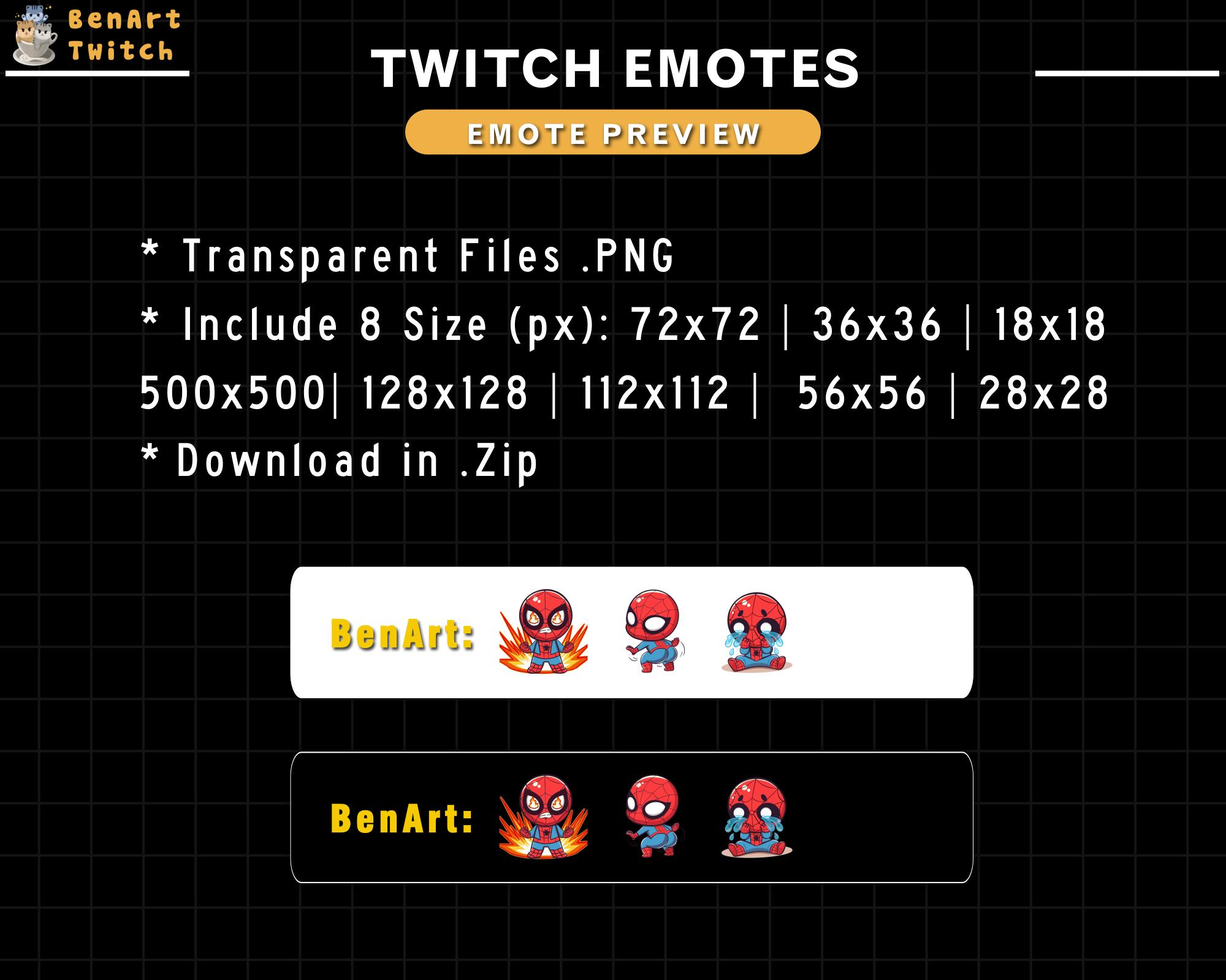 13x Spiderman Twitch Emotes, Funny Static Emotes for Twitch, Youtube ...