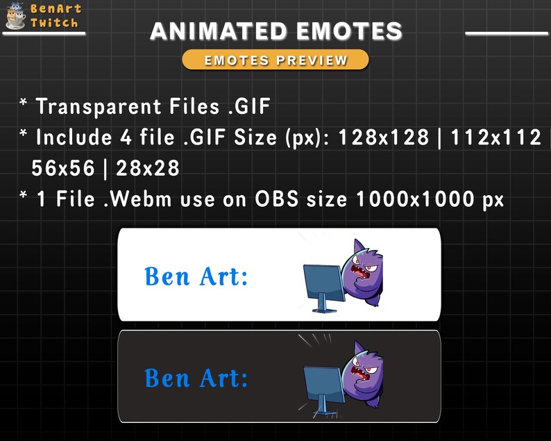 Animated Twitch Emote Gengar Smash Computer, Cute Pokemon Twitch Emotes ...