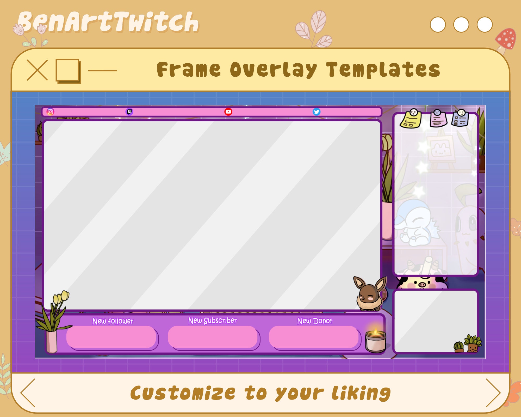 Animated Stream Bundle Cozy Lo-fi Desk, Animated Stream Package ...