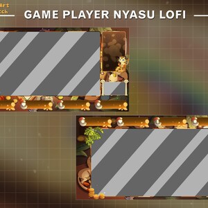 Animated Twitch Overlay Lo-fi Desk Meowth, Cute Cat Stream Package ...