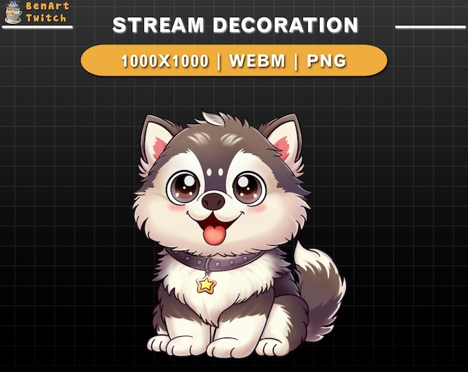 Vtuber Pet | Cute Sleeping Husky | Animated Perfect Loop | HD ...