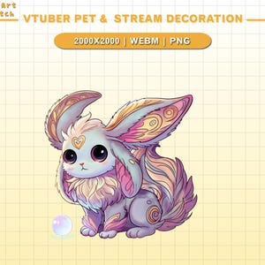 Fantasy Bunny – Magical Rabbit Vtuber Pet Overlay, Animated Twitch ...
