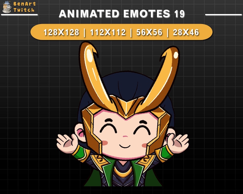 Animated Twitch Emote Doctor Loki Hi, Marvel Twitch Emotes, Cute Emotes ...