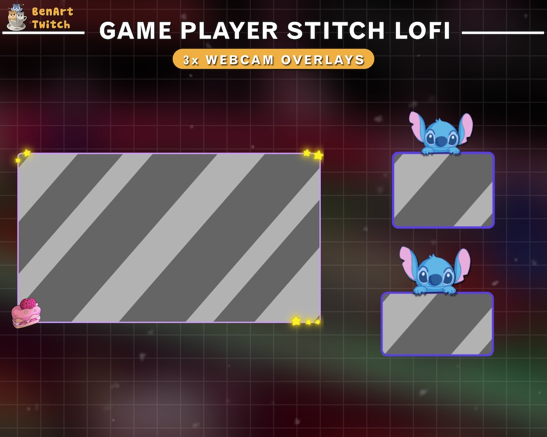 Animated Webcam Overlay Stitch, Cute Stitch Webcam Border - Etsy