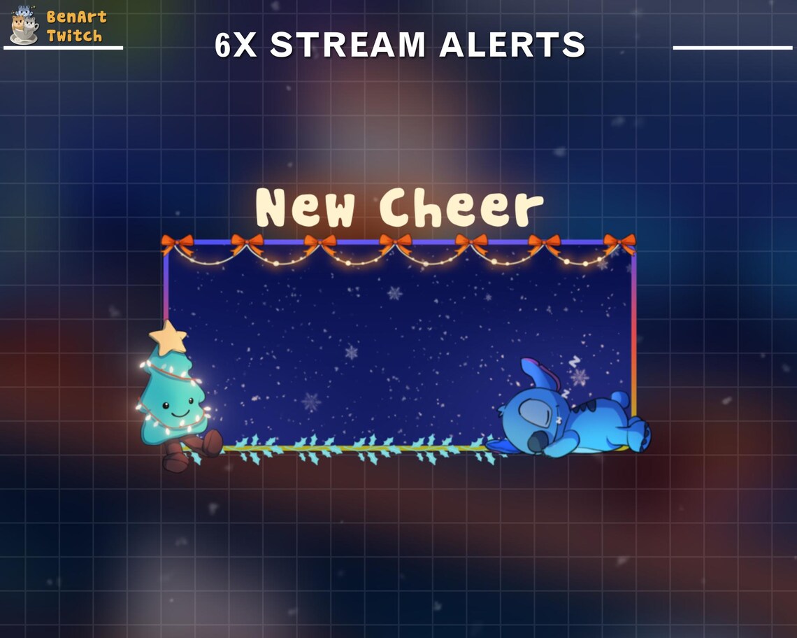 Animated Twitch Alerts Christmas Stitch, Stitch Stream Alerts, Stitch ...