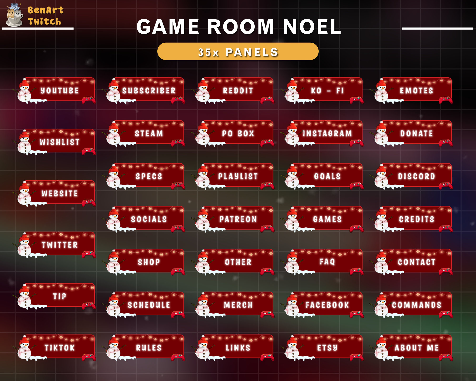 Animated Twitch Overlay Game Room Christmas Lo-fi Room Xmas - Etsy Canada