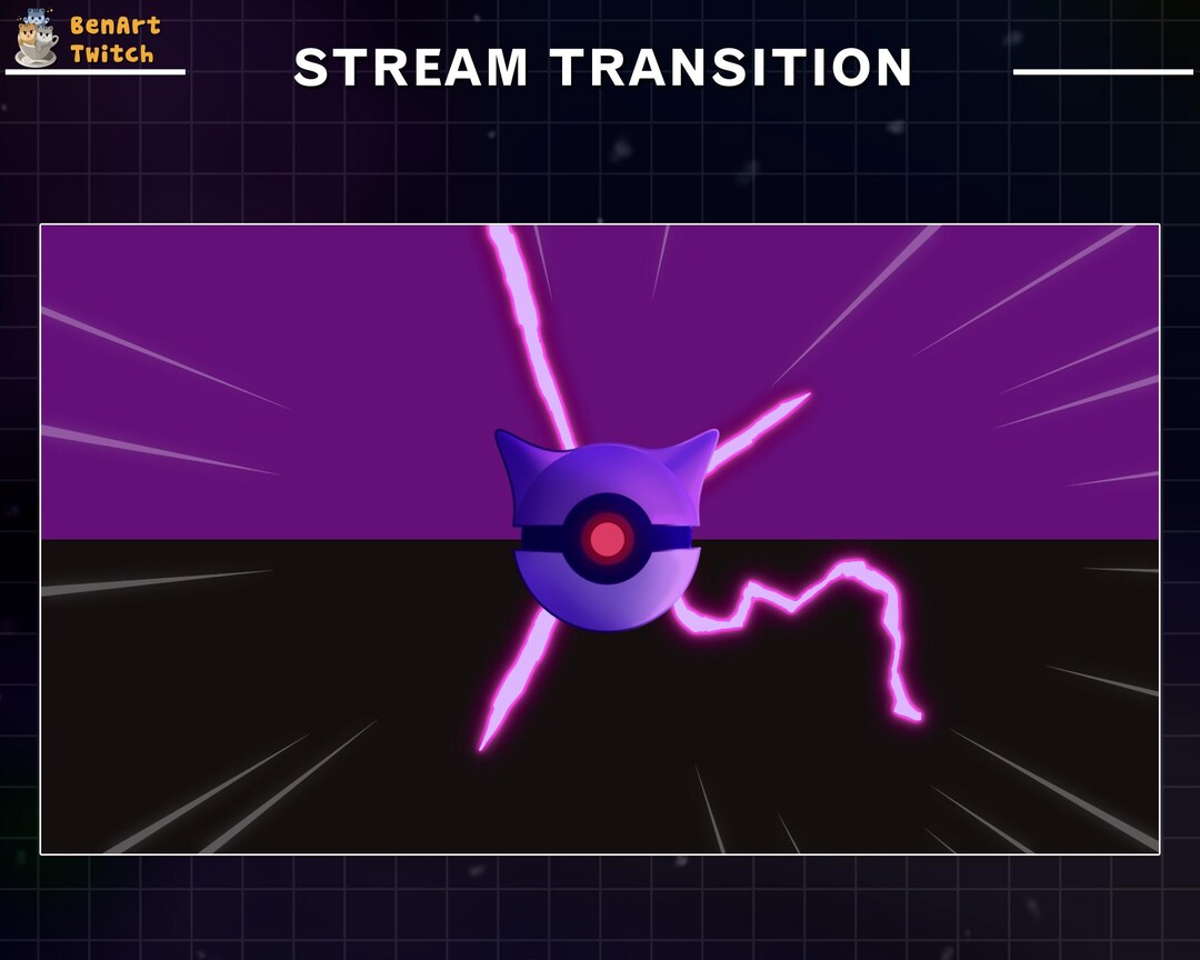 Gengar Twitch Transition– Animated Gengar Pokemon Ball Stream ...