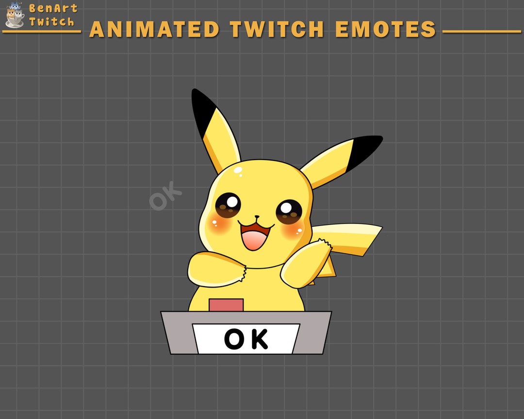 Animated Twitch Emote Pikachu OK, Cute Pokemon Twitch Emotes, Cute ...