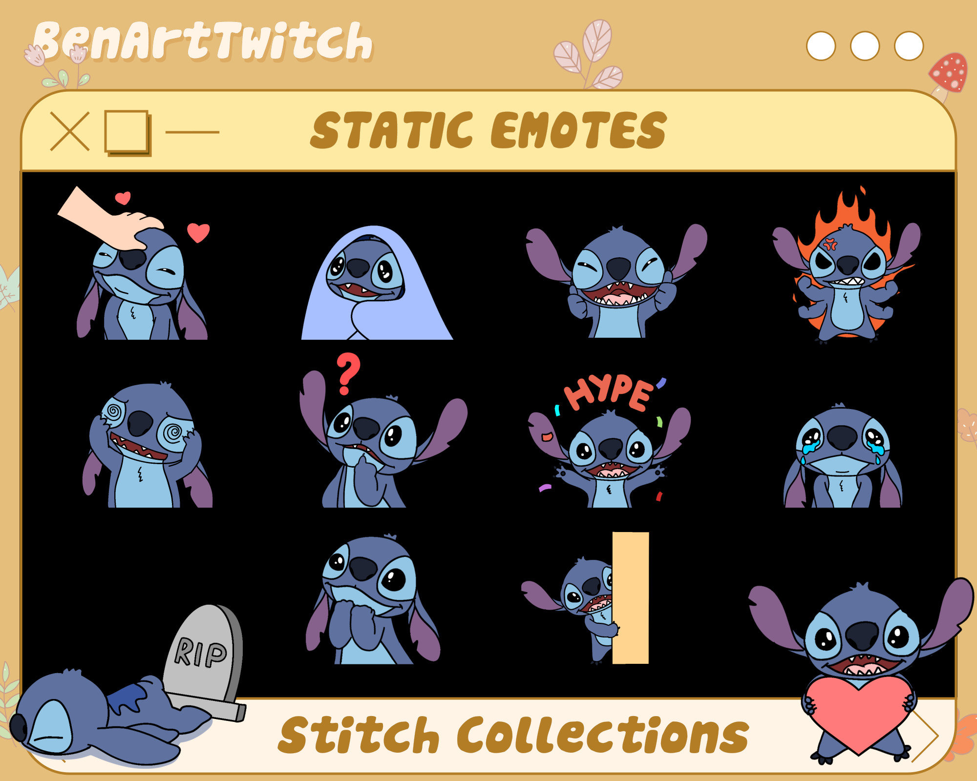 Stitch Twitch Emotes Pack Cute Emotes Ready to Use for - Etsy Australia