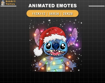 Animated Twitch Emote Stitch Cheering, Stitch Twitch Emotes, Cute ...