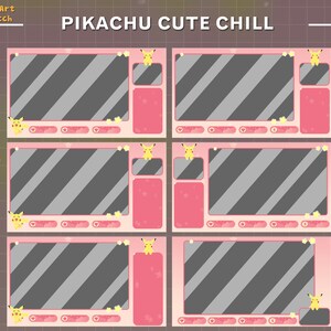 Animated Pikachu Twitch Overlay, Cute Pokemon Stream Overlay, Kawaii ...