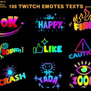 100x Twitch Text Emotes Pack, Discord Text Emotes, Cute Ready to Use ...