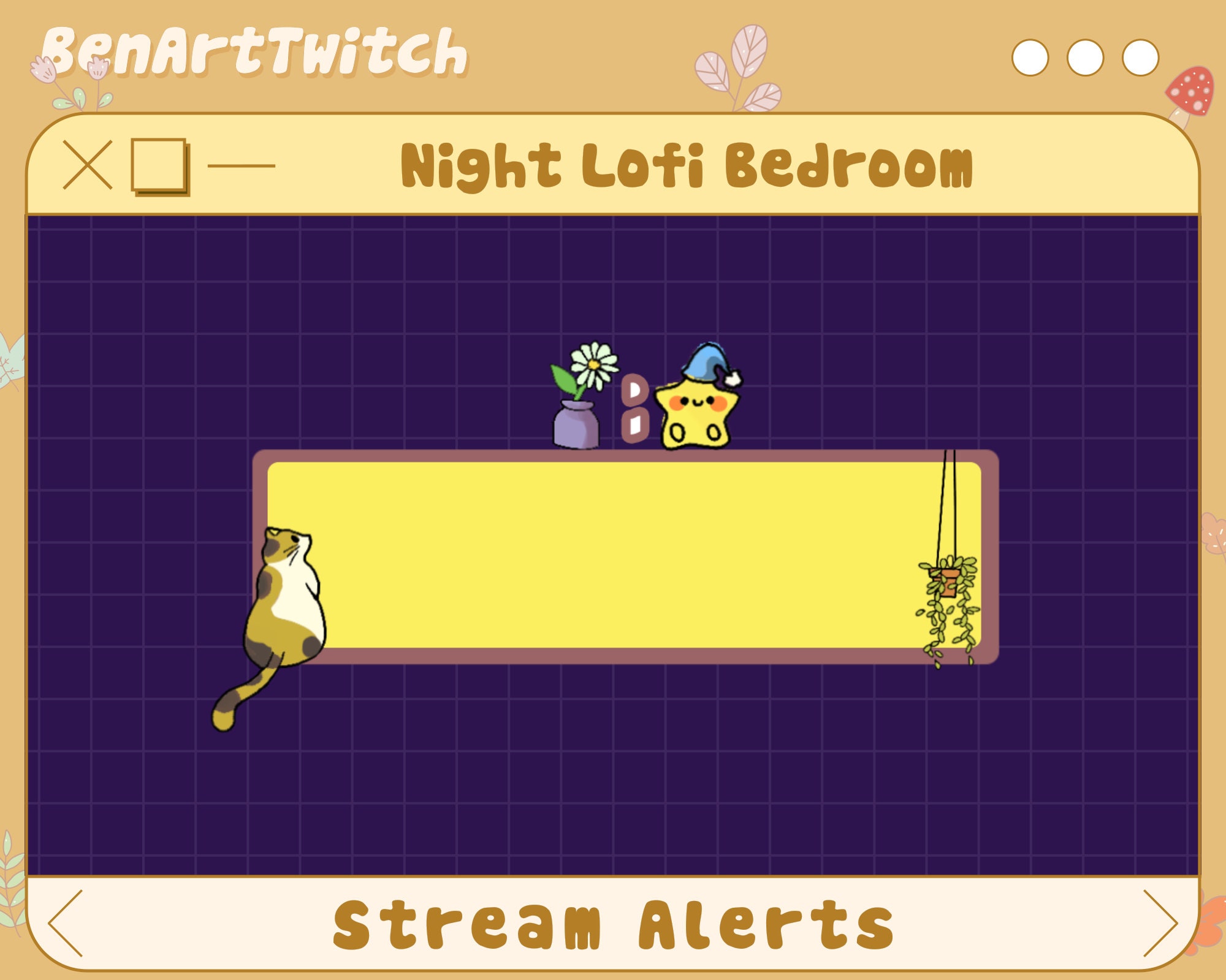 Animated Cute Cat Stream Alerts Yellow Twitch Alerts for - Etsy