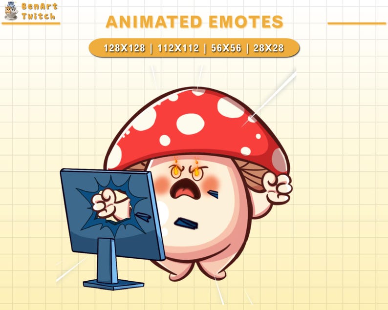 Animated Twitch Emote Mushroom Smash Computer, Fall Twitch Emotes ...
