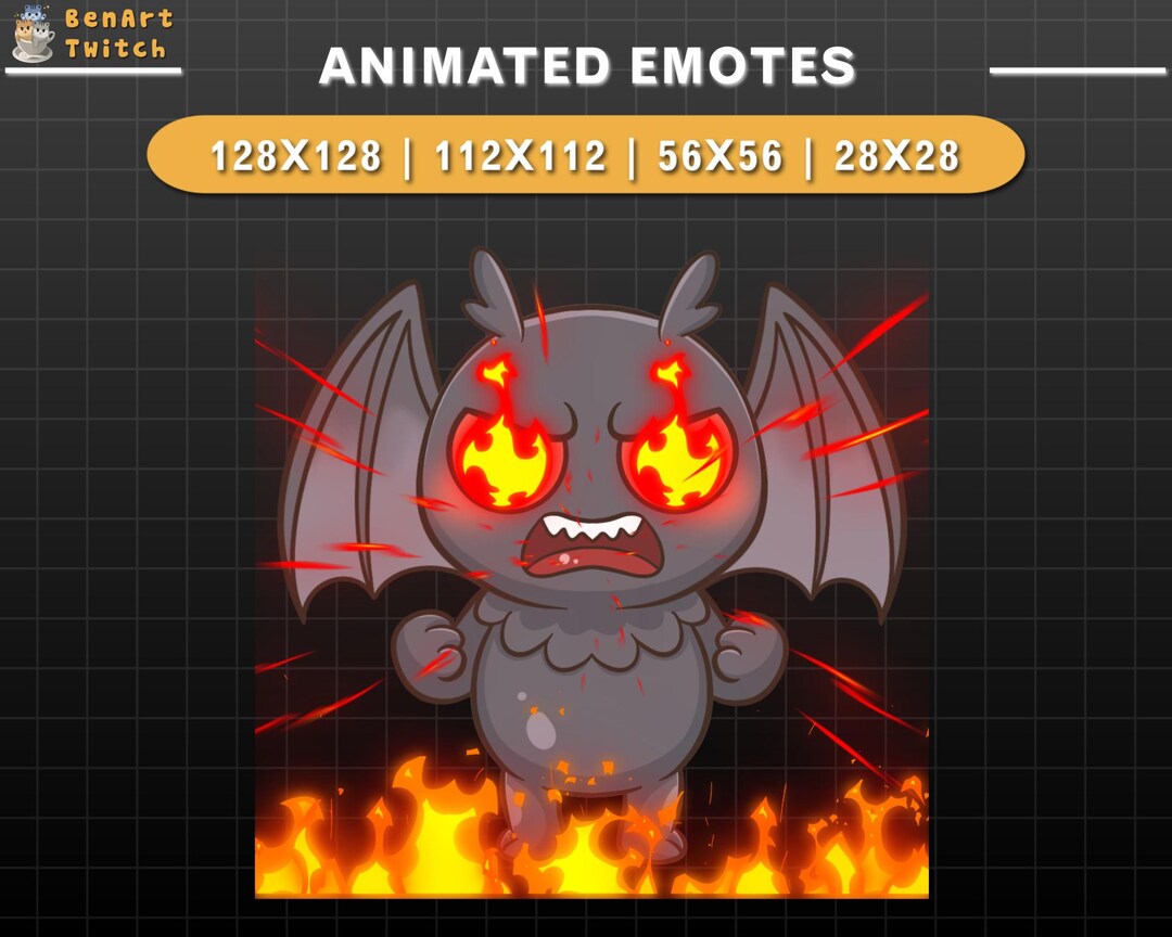 Animated Mothman Angry Twitch Emote, Cute Fantasy Stream Decoration ...