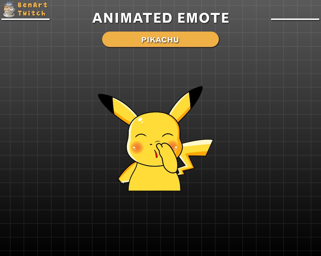 Animated Twitch Emote Pikachu Picks Nose, Cute Pokemon Twitch Emotes ...