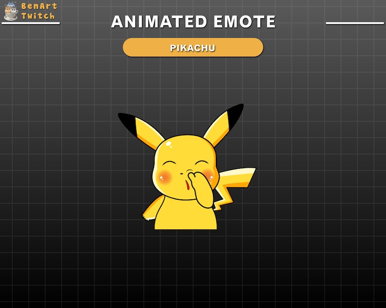 Animated Twitch Emote Pikachu Picks Nose Cute Pokemon Twitch - Etsy