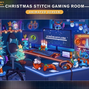 Animated Christmas Twitch Screens Game Room Stitch, Christmas Stitch ...