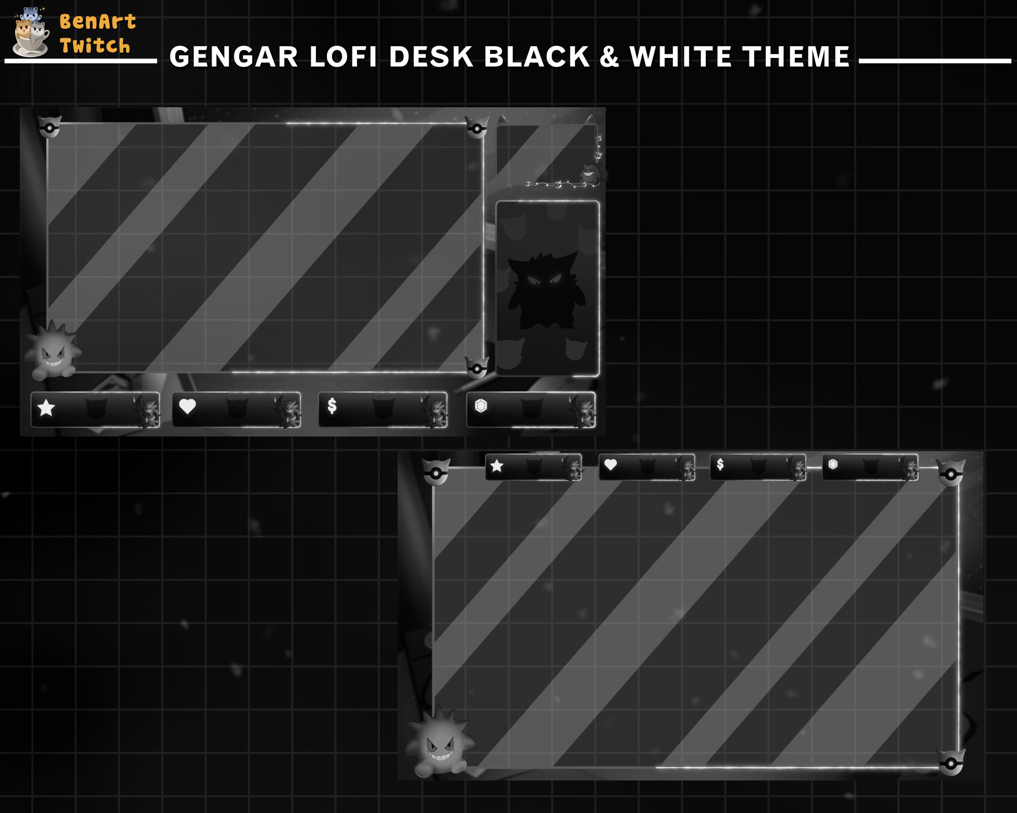 Gengar Twitch Overlay – Animated Stream Package With Lofi Desk, Cozy ...