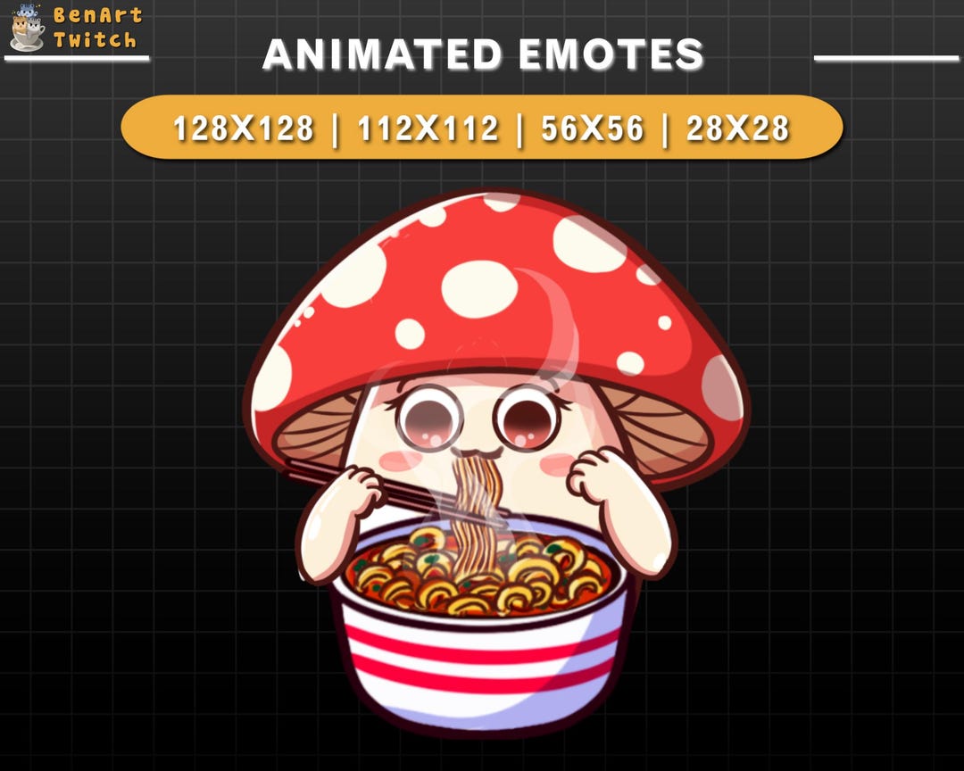 Animated Twitch Emote Mushroom Ramen, Fall Twitch Emotes, Autumn Emotes ...