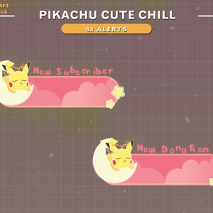 Animated Twitch Alerts Pikachu Chill , Cute Pokemon Twitch Alerts, Cute ...