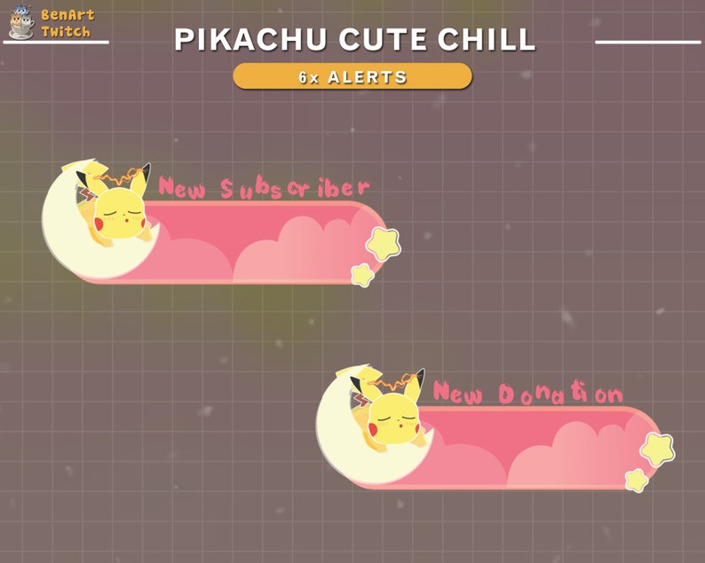 Animated Twitch Alerts Pikachu Chill , Cute Pokemon Twitch Alerts, Cute ...
