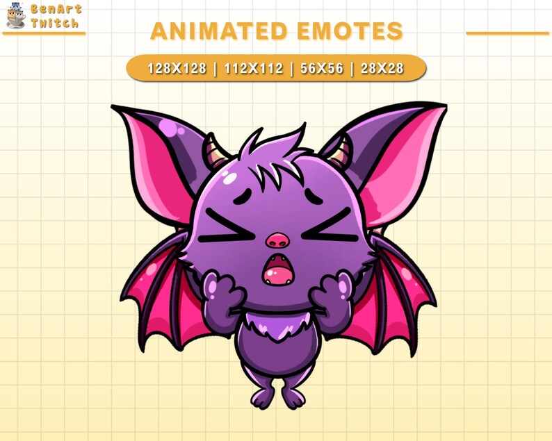Animated Twitch Emote Bat Cry, Halloween Twitch Emotes, Cute Emotes for ...