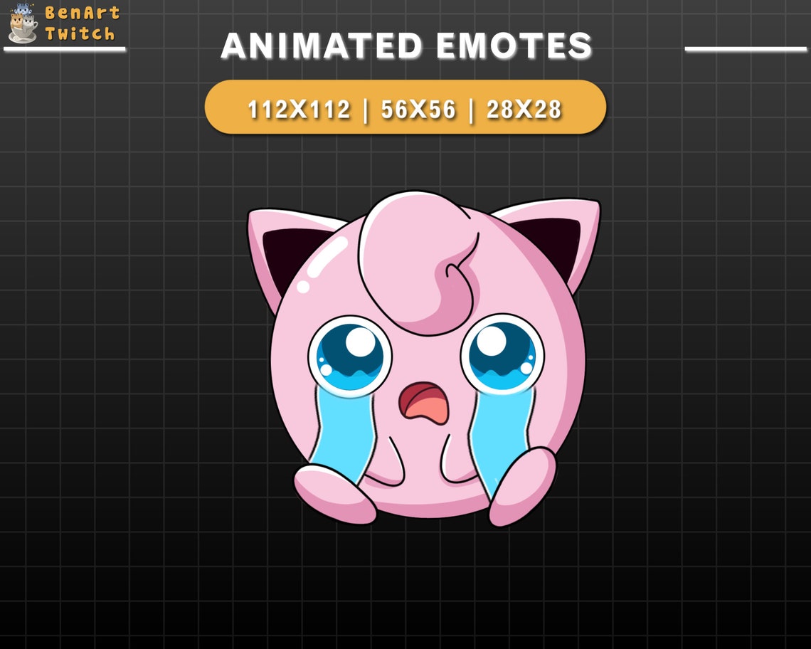 Animated Twitch Emote Jigglypuff Crying, Cute Pokemon Twitch Emotes ...