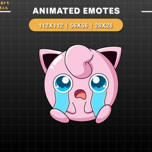 Animated Twitch Emote Jigglypuff Crying, Cute Pokemon Twitch Emotes ...