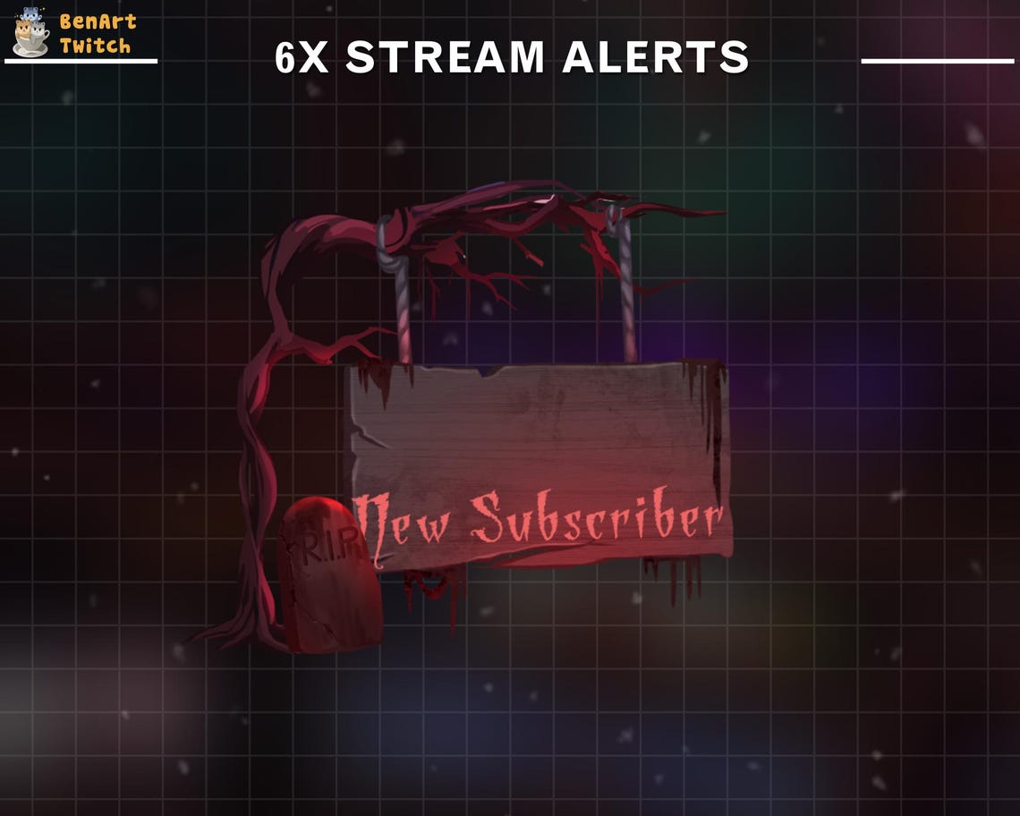 Gothic Horror Animated Twitch Stream Alerts, Spooky Halloween Twitch ...