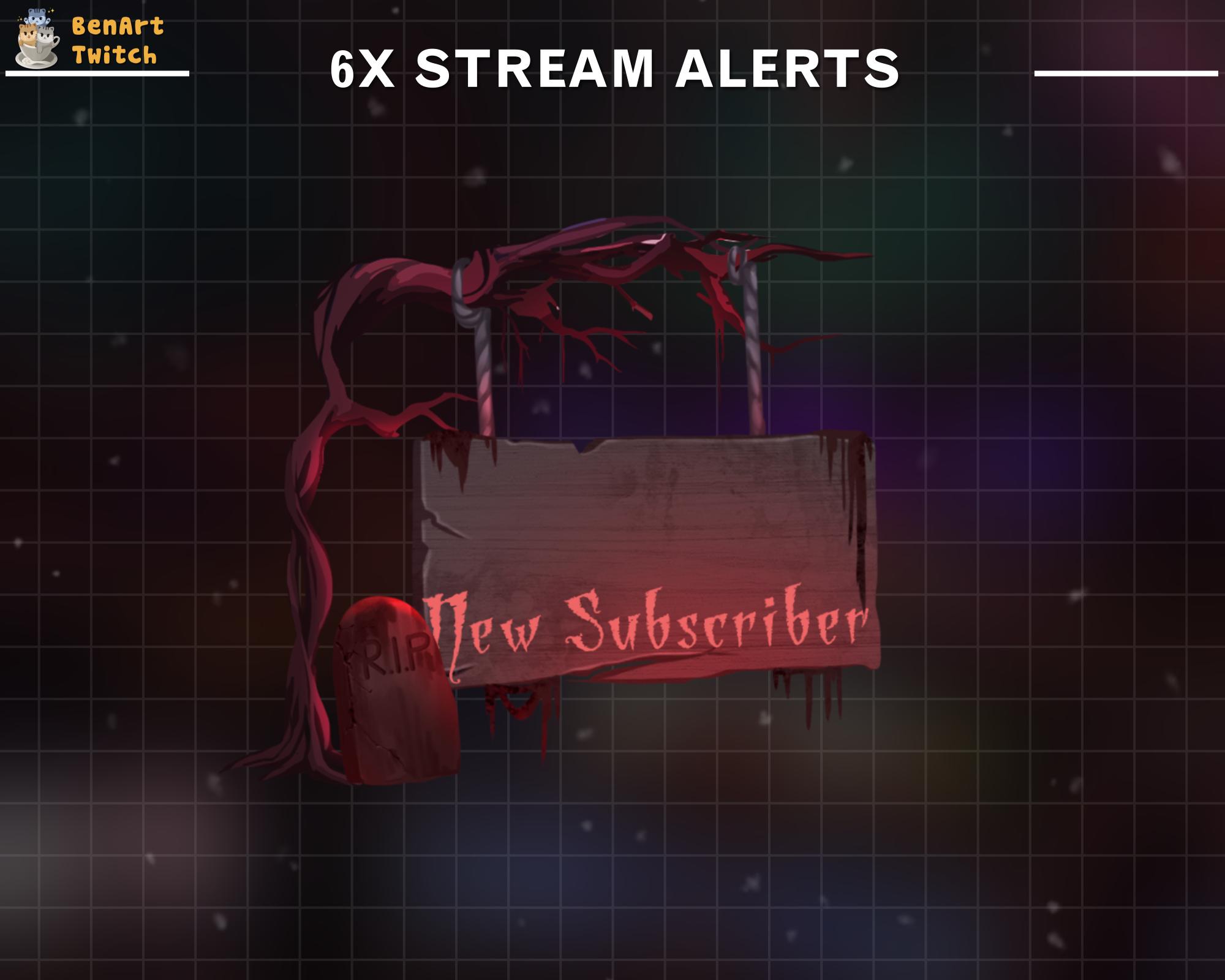 Gothic Horror Animated Twitch Stream Alerts, Spooky Halloween Twitch ...