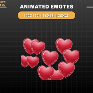 Animated Twitch Emote Balloons Heart Flying, Love Twitch Emotes ...