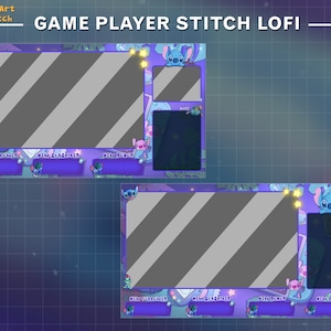 Animated Twitch Overlay Package Lo-fi Desk Stitch, Cute Stitch Stream ...