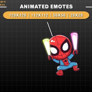 Animated Twitch Emote Spider-man Cheering, Marvel Twitch Emotes, Cute ...