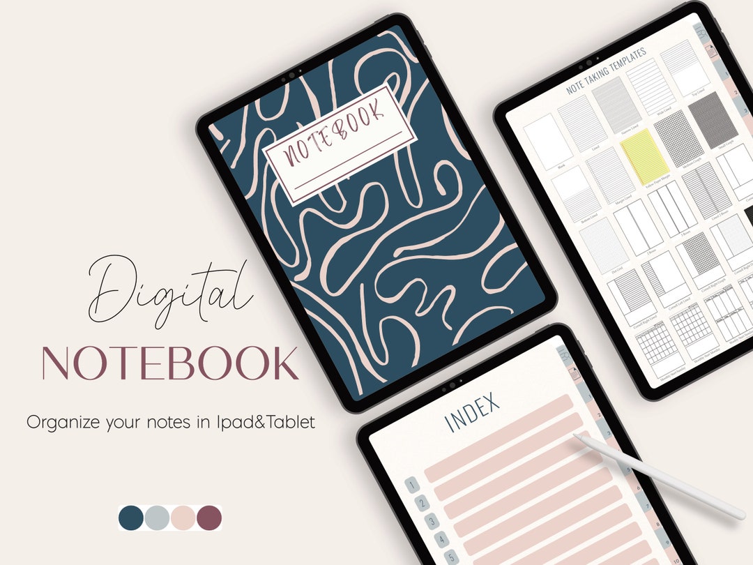 Hyperlinked Digital Notebook Portrait 12 Tabs Note Taking - Etsy