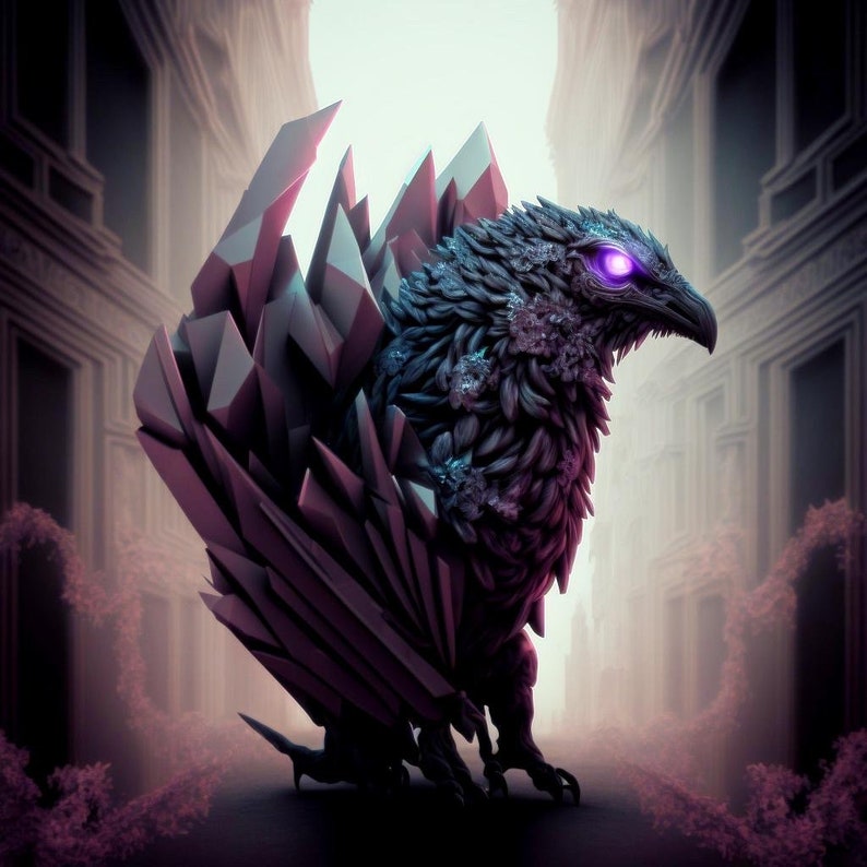 Gothic Raven Poster - Etsy