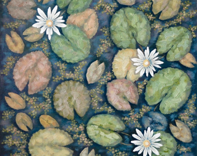 Claude Monet Painting on Canvas Water Lilies Wall Art Lotus Flower Art ...