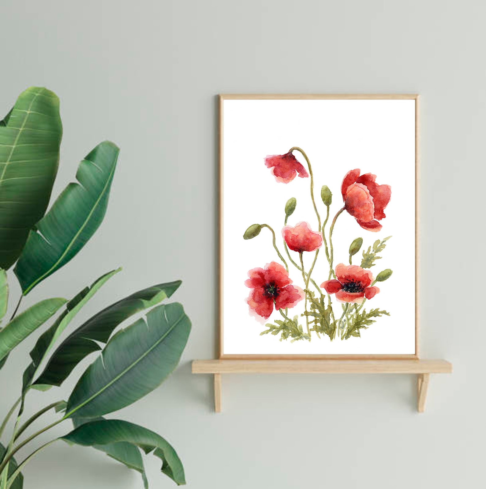 Poppy Painting Poppy Art Print From Original Watercolor Painting Red ...