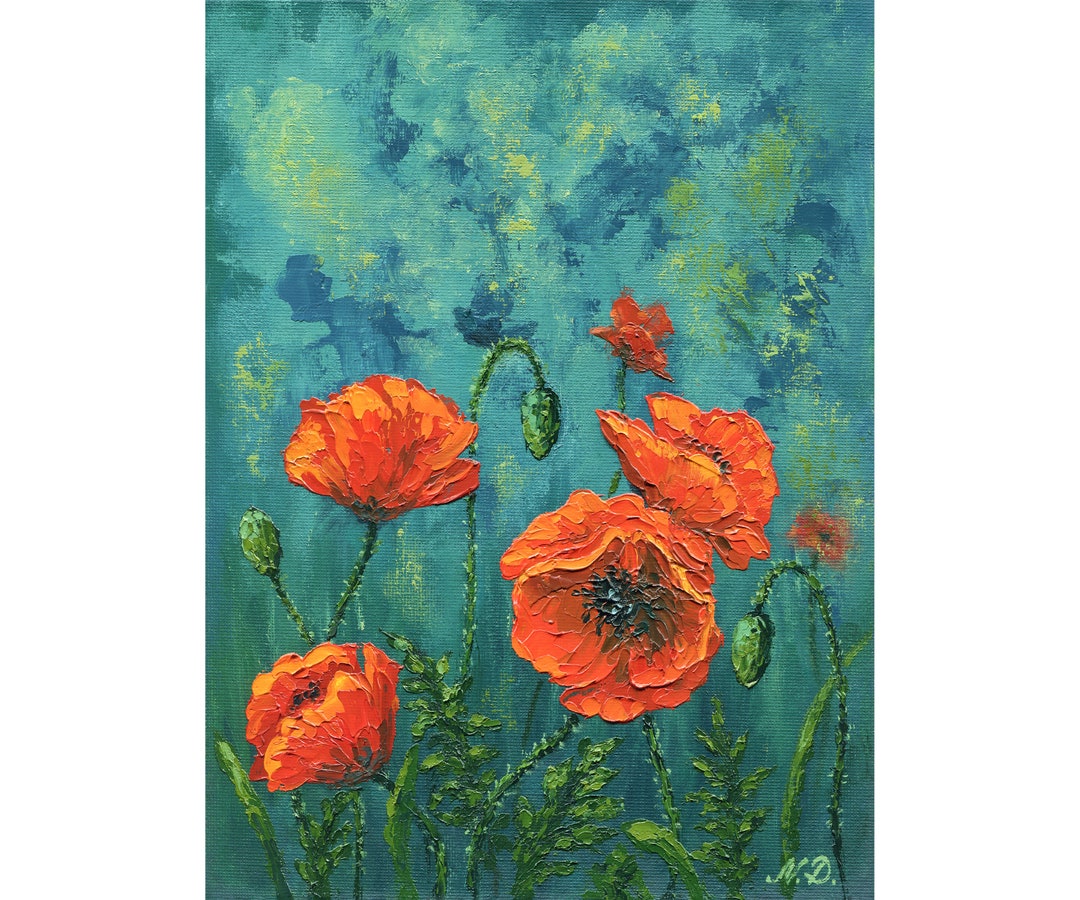Poppy Painting Poppy Art Print From Original Oil Painting Poppy Artwork ...