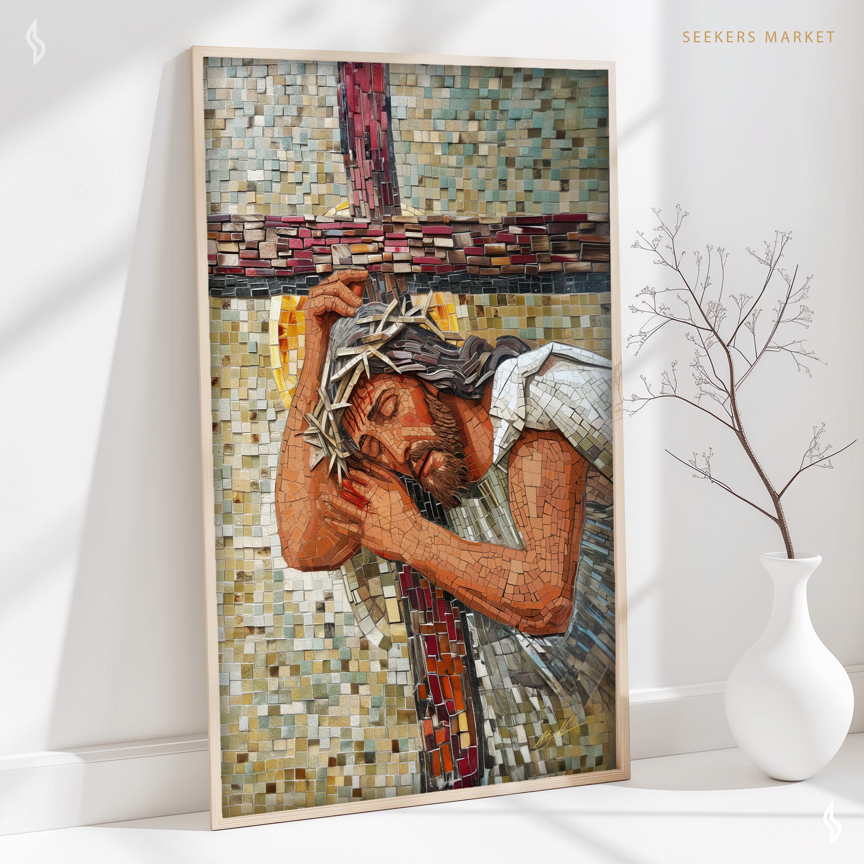 Religious Art Stations of the Cross Art 9 Jesus Falls Third Time ...